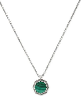 Emanuele Bicocchi Halskette mit Malachit-Anhänger - Silber