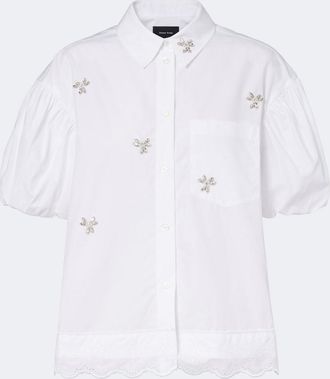 Simone Rocha Chemise en coton &agrave; ornements