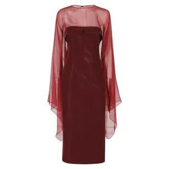 Alberta Ferretti Femme, Robes, Rouge, Taille: 44 FR Abito Liquid Tailoring
