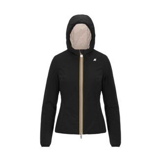 K-Way Wendbare Wasserdichte Jacke Schwarz/Beige - - Jackets - Damen - Schwarzk - M