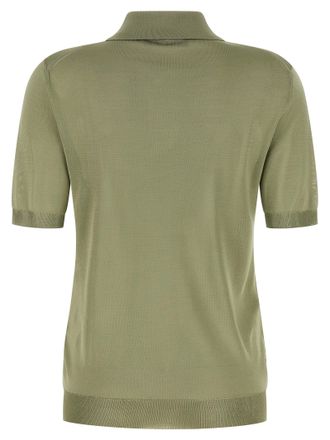 Fendi Womens Bicolor Viscose Polo Shirt