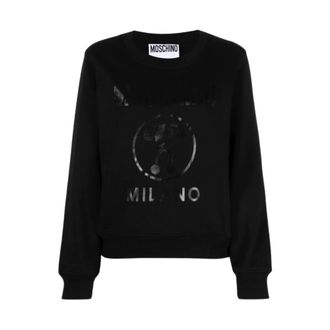 Moschino Schwarzer Sweatshirt - - Sweatshirts & Hoodies - Damen - Schwarzk - L