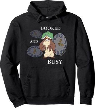 Disney Winnie the Pooh Owl Booked and Busy Funny Mood Pullover Hoodie
