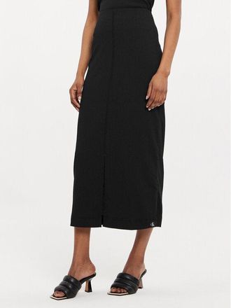 Calvin Klein Jeans Midirock J20J223144 Schwarz Regular Fit