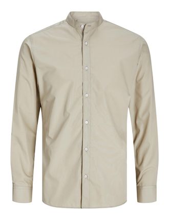 Jack & Jones Herren Jjjoe Shirt Ls Plain Mao Freizeithemd, Pure Cashmere, S