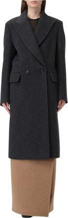 Max Mara Femme, Manteaux, Gris, Taille: 34 FR Manteau croisé en laine