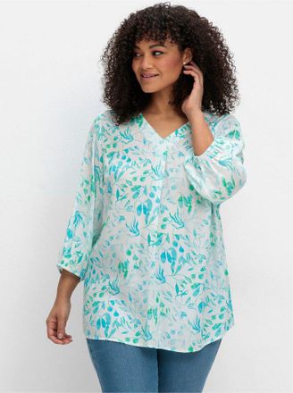 Sheego Klassische Bluse Tunika 3/4-Arm