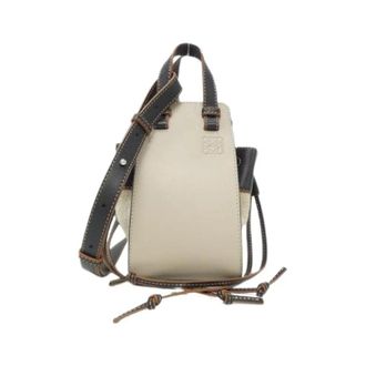 Loewe Pre-owned Hammock Drawstring Mini Linen Calf Shoulder Bag - - Pre-owned - Damen - Beige - ONE SIZE