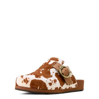 Ariat Womens Country Mule in Cow Hair On, B Medium Width, Size 37.5, by Ariat