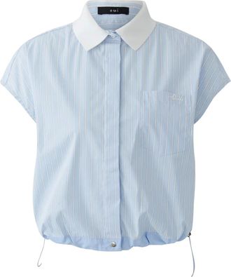 Oui Femme, Blouses et Chemises, Bleu, Taille: 38 FR Chemise Courte