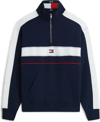 Tommy Jeans Shirt Colour-blocked Quarter-zip Relaxed