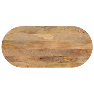 vidaXL Dessus de table 120x60x3,8 cm ovale bois massif de manguier