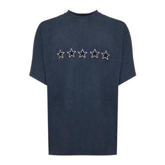 Balenciaga Twisted Crew Neck T-Shirt - - Tops - Herren - Blau - S