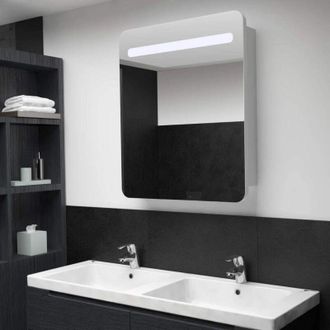 vidaXL Armoire de salle de bain &agrave; miroir led 68x9x80 cm Vidaxl