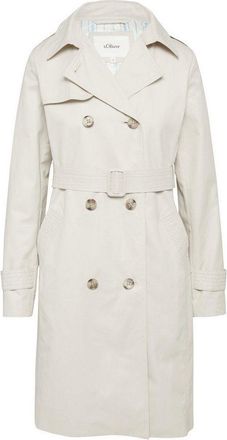 s.Oliver Trenchcoat Outdoor-Mantel Trenchcoat mit Streifen-Futter