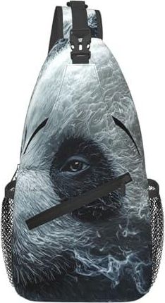 Generic Smoky Panda Sac &agrave; bandouli&egrave;re de voyage pour homme Sac &agrave; dos de randonn&eacute;e