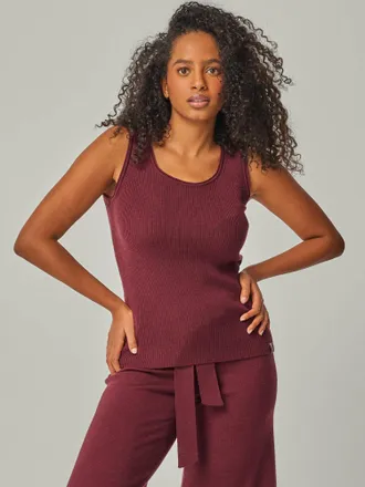 You Look Perfect Sticktop TOP BLOSSOM - Geripptes Merino Top mit Rundhals