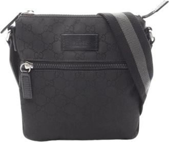 Gucci unisex, Pre-owned, Noir, Taille: ONE Size Sac bandouli&egrave;re en nylon Pre-owned