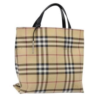 Burberry Pre-owned Cuir sacs-main - Femme - Pre-owned - Beige - Taille: ONE Size