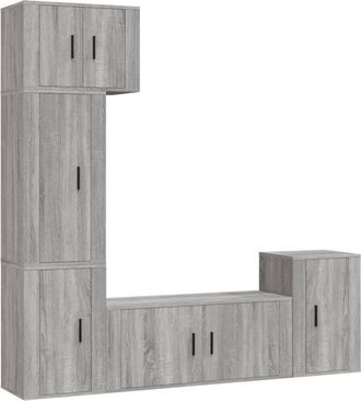 vidaXL Vidaxl - Ensemble de meubles tv 5 pcs Sonoma gris Bois dingénierie