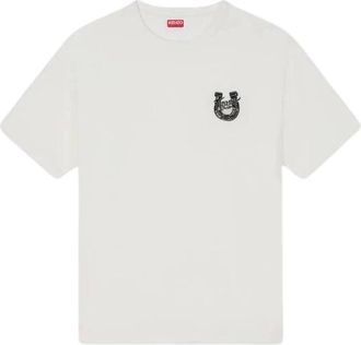 Kenzo Homme, Tops, Blanc, Taille: L T-shirt brod&eacute; Nouvel An Lunaire