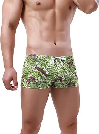 Generic Slip De Bain pour Homme Boxer De Bain pour Homme Souple Amovible Cordon De Serrage Piscine S&eacute;chage Rapide sous-V&ecirc;tements Boxers Slips R&eacute;sille