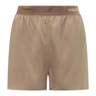 Tom Ford Seiden-Satin-Pyjamashose - - Nightwear & Lounge - Damen - Braun - M
