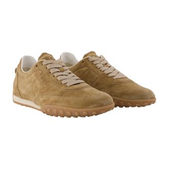 Tod's Womens Sportiva Sneakers - Tods Leather Brown Calfskin Shoes