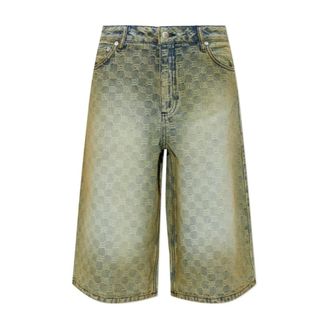 Misbhv Misbhv, Femme, Shorts, Bleu, Taille: W27 Short en denim effet vintage