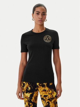Versace Jeans Couture T-Shirt 80HAHT02 CJ03T Schwarz Slim Fit