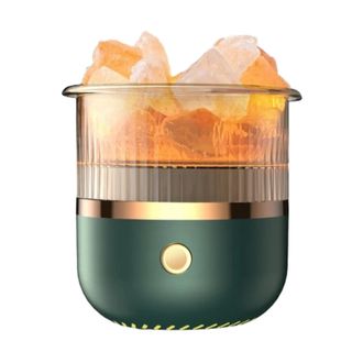 Generic Salz-Nachttischlampe, Stein&ouml;ldiffusor f&uuml;r Haus, Salzlampe Diffusor, bunte Stimmungsluftbefeuchter mit 1 Packung Salzstein f&uuml;r Schlafzimmer, Maschine