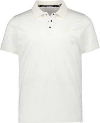 Karl Lagerfeld Herren Polo-Shirt wei&szlig; Jersey