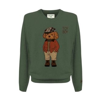 MC2 Saint Barth Rundhals-Strickware - - Knitwear - Herren - Gr&uuml;n - L