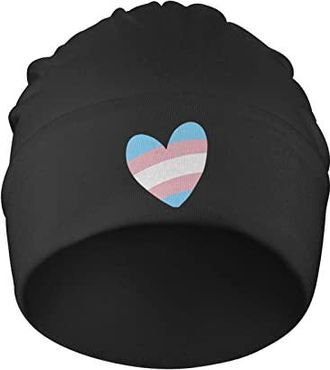 Generic Femme Homme Bonnet dhiver Cadeau De Coeur Transgenre LGBT Bonnet &Agrave; Revers Classique Bonnets De Ski Chaud Bonnets Tricot&eacute; pour Cyclisme Quotidien Cours
