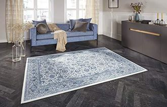 Elle Elle Decoration Keshan Maschad Orientalischer Teppich - Kurzflor Vintage-Look Orientalisch Orient Klassischer Orientteppich f&uuml;r Wohnzimmer Esszimmer F