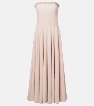 Costarellos Robe midi Aldina en crêpe à cristaux