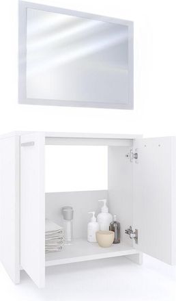 Vicco Badmöbel-Set Kiko, Weiß, 2 Teile