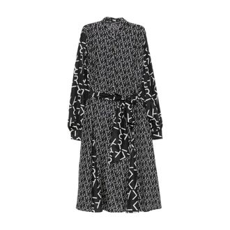 Karl Lagerfeld Logo-Print Hemdkleid - - Dresses - Damen - Schwarzk - L