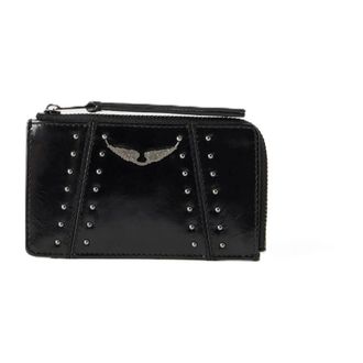 Zadig&Voltaire Femme, Accessoires, Noir, Taille: ONE Size Zv Card Vintage Patent Studs