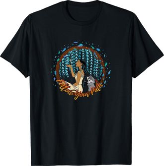 Disney Pocahontas Follow Your Path Circle Text T-Shirt