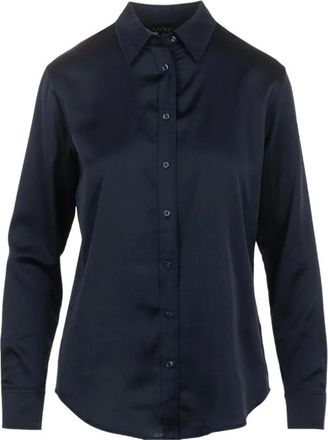 Polo Ralph Lauren Femme, Blouses et Chemises, Bleu, Taille: 40 FR Jamelko Chemise &agrave; Manches Longues Boutonn&eacute;e sur le Devant