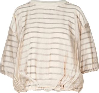 8pm 8Pm, Femme, Blouses et Chemises, Blanc, Taille: 38 FR Tshirt Crop a Palloncino