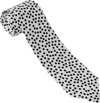 Generic Cravate Imprim&eacute; &Agrave; Pois Noirs Et Blancs Fine Tie R&eacute;glable Cravate Pour Hommes Pour Accessoires Remise De Dipl&ocirc;me L&Eacute;cole