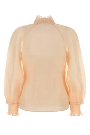 Zimmermann Collared Blouse - Peach