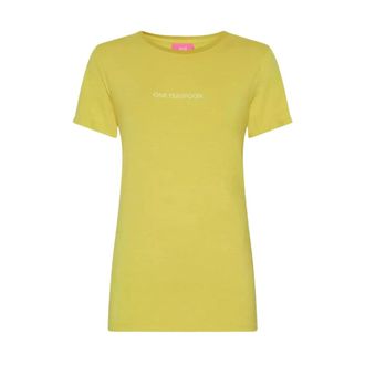 One Teaspoon Gelbes Logo T-shirt Runder Ausschnitt - - Tops - Damen - Gelb - S