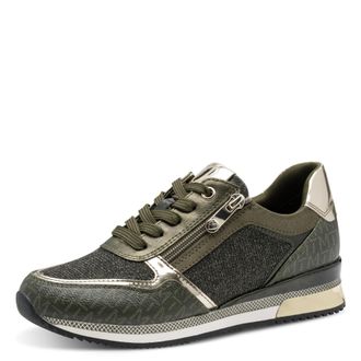 Marco Tozzi Marco Tozzi Damen Sneaker flach mit Schn&uuml;rsenkeln Freizeit, Gr&uuml;n (Khaki Comb), 37 EU