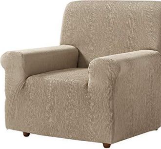 Estoralis Zebra Textil Elastische Sofa-Husse Beta Gr&ouml;&szlig;e 1 Sitzer (Von 70 bis 100 cm), Farbe Beige (Mehrere Farben verf&uuml;gbar)
