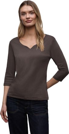 Street One Shirt mit Herzausschnitt Molten Earth 46