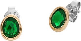 Skagen Damen Gold Ton Edelstahl oder Halbedel mit Post-Verschluss Ohrringe