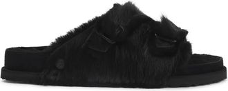 Birkenstock Loafer - Soft Shearling Slippers - Gr. 41 (EU) - in Schwarz - f&uuml;r Damen